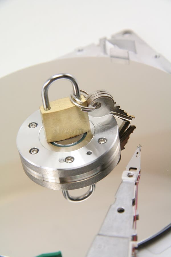Hard Drive Details and Lock Stock Photo - Image of insecure, drive: 629694
