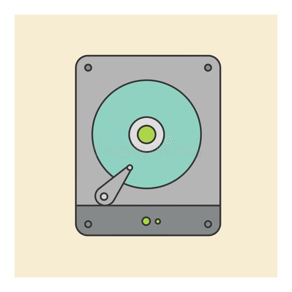 Hard Drive Device with Open Disk Platter and Read Arm Flat Minimal ...