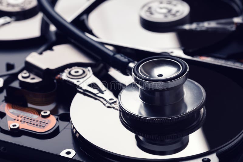 Hard Drive Diagnostics and Digital Data Recovery Service Stock Image ...