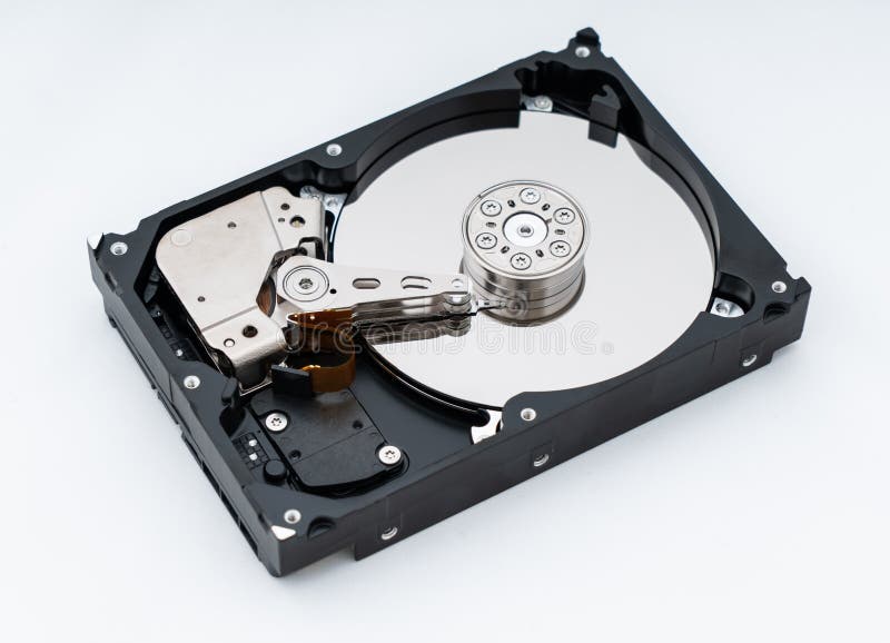 Hard Drive Storage Disc Isolated Stock Image - Image of macro, blue ...