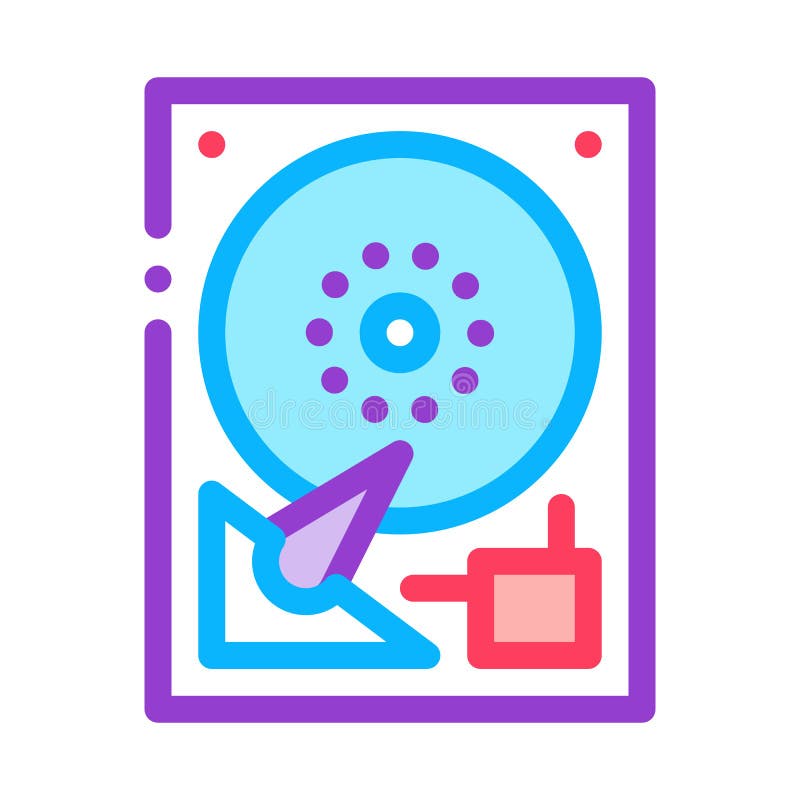 Hard Drive Disk Color Icon Vector Illustration Stock Illustration ...