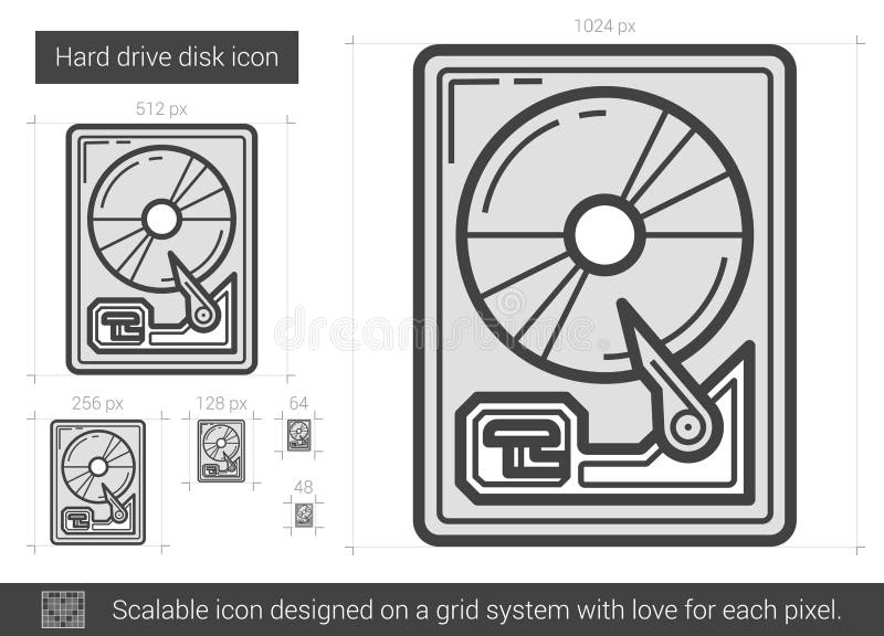 Hard Drive Hand Drawn Outline Doodle Icon. Stock Vector - Illustration ...
