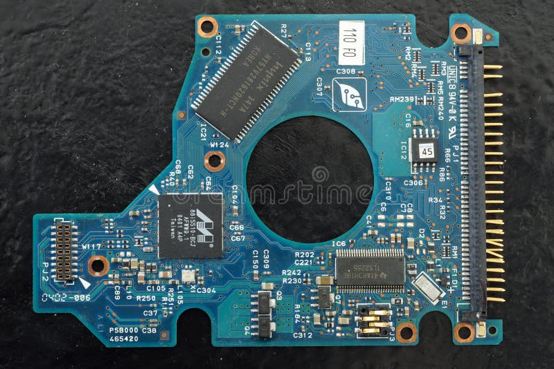 HDD logic board stock photo. Image of microchip, electronics - 116258656