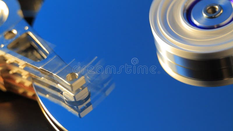 Hard Drive Spinning Under Red Light, Open Hard Disk Enclosure Showing ...