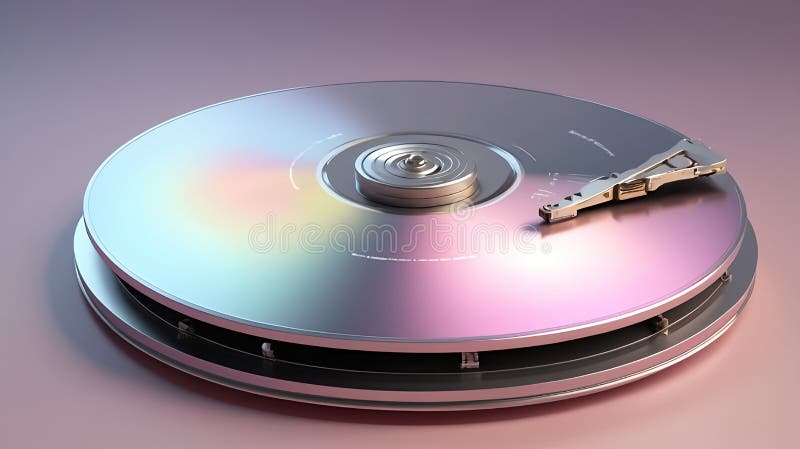 Hard Drive Disk Platter stock illustration. Illustration of clean ...
