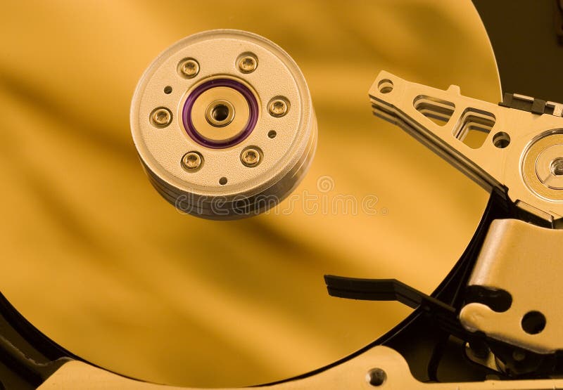 Hard drive gold stock image. Image of security, binary - 624295