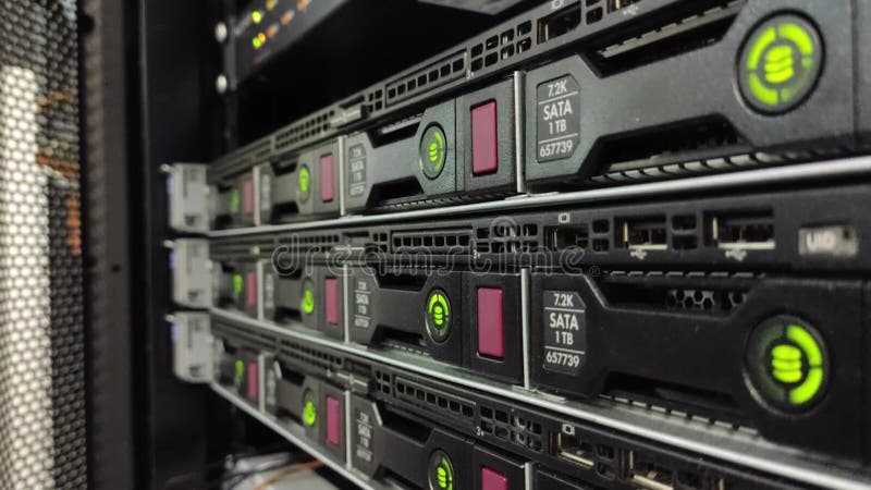 Hard Drive Hdd in the Storage System in the Data Center. Technology ...