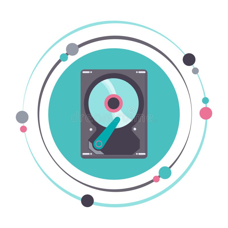 Computer Hard Drive Isolated Vector Illustration Graphic Icon Symbol ...