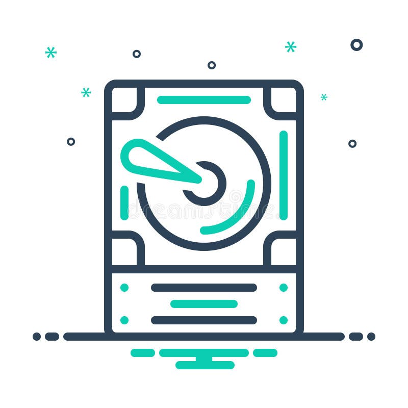 Mix Icon for Hard Drive, Drive and Player Stock Vector - Illustration of shape, drive: 363802075