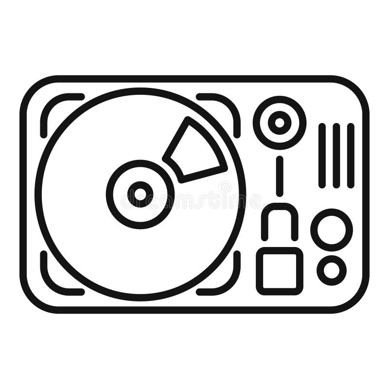 Hard Drive Icon Representing Data Protection and Security Stock Vector ...