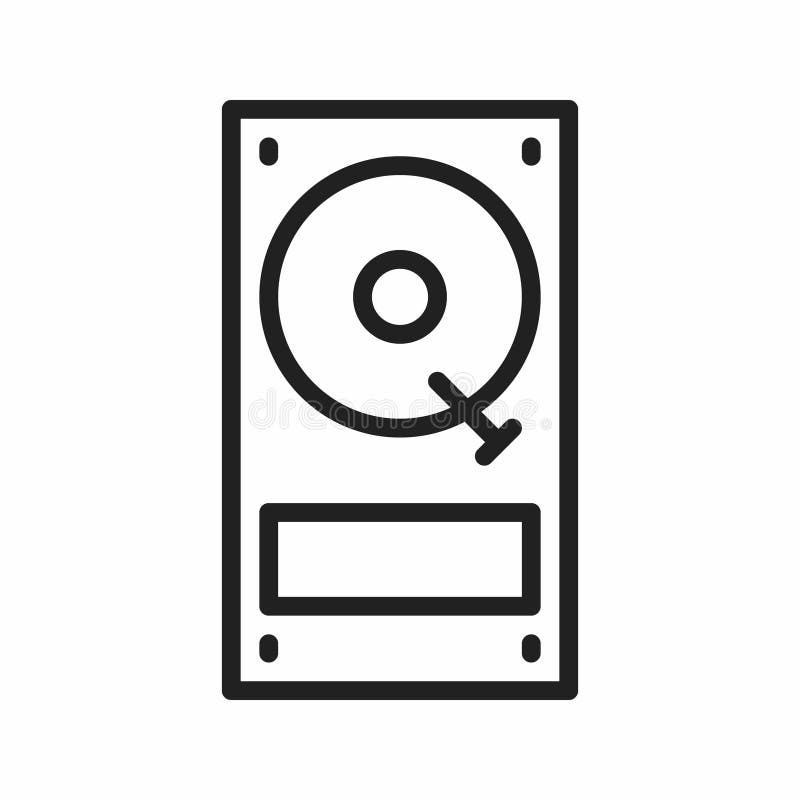 Hard Drive Icon Vector Image. Stock Vector - Illustration of device ...