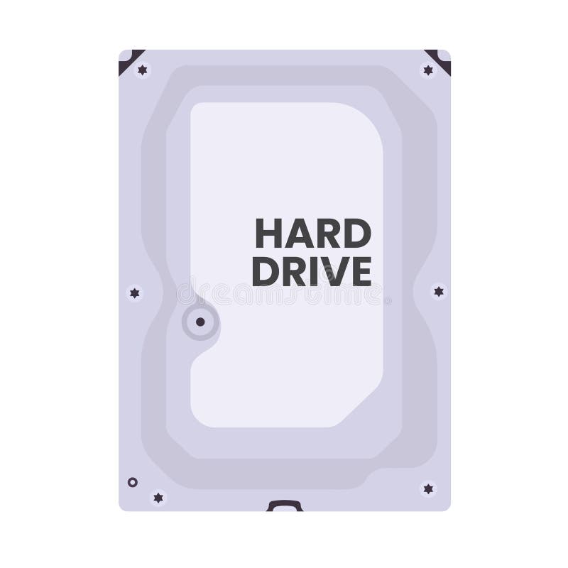Hard Drive Illustration. Clean Icon Design Element on Isolated White ...