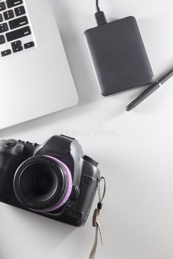 Hard drive and laptop stock image. Image of save, keyboard - 183779249