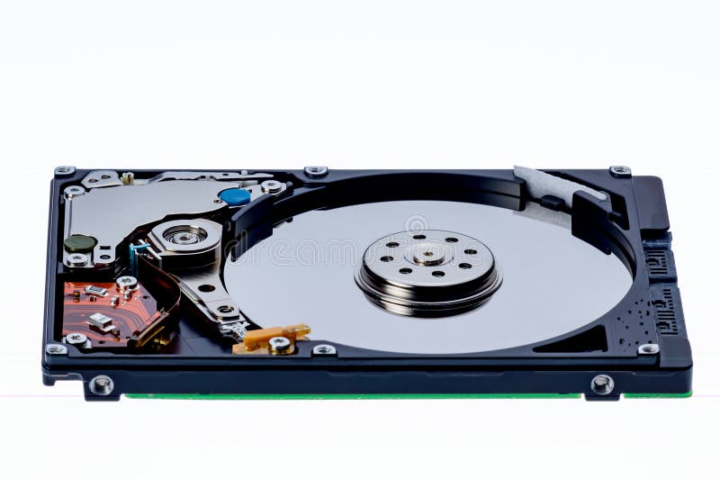 A Computer`s Hard Disk Hdd Data Storage Drive without Shield Isolated ...