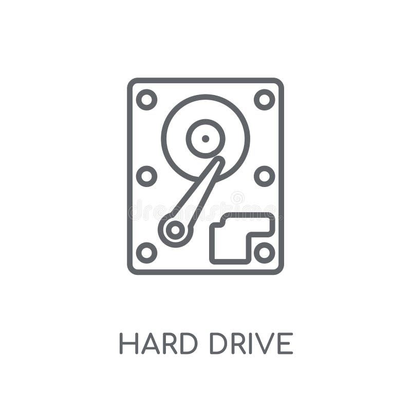 Hard Drive Linear Icon. Modern Outline Hard Drive Logo Concept O Stock ...
