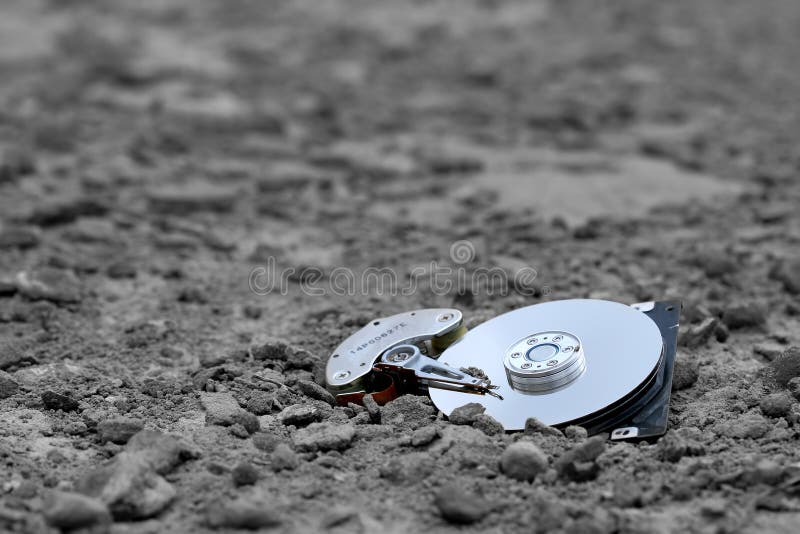 Wet hard drive stock photo. Image of destroyed, head, detail - 157042