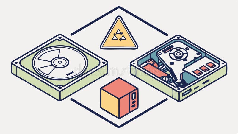 Hard Drive Outline, Data Storage Icon, Vector Design Element. Vector ...