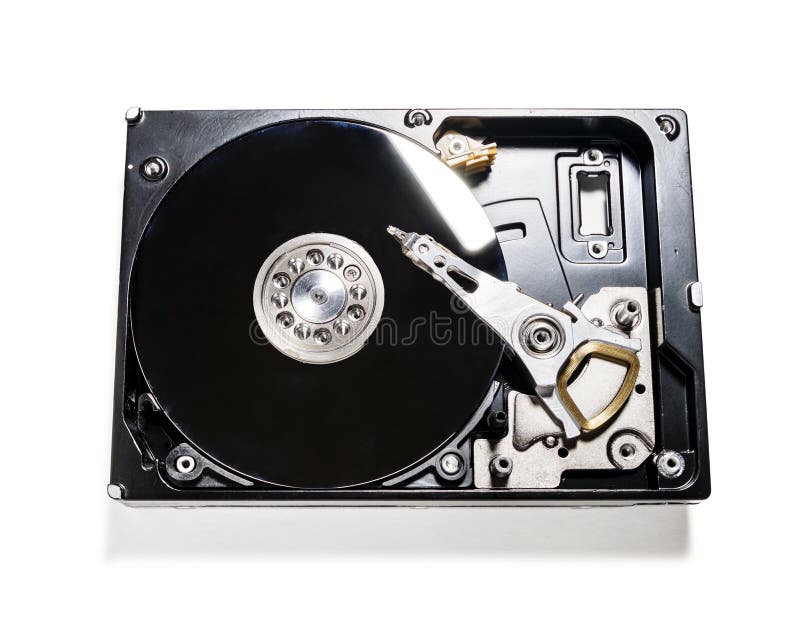 The Hard Drive from the Computer in the Hands on a Wooden Surfa Stock ...