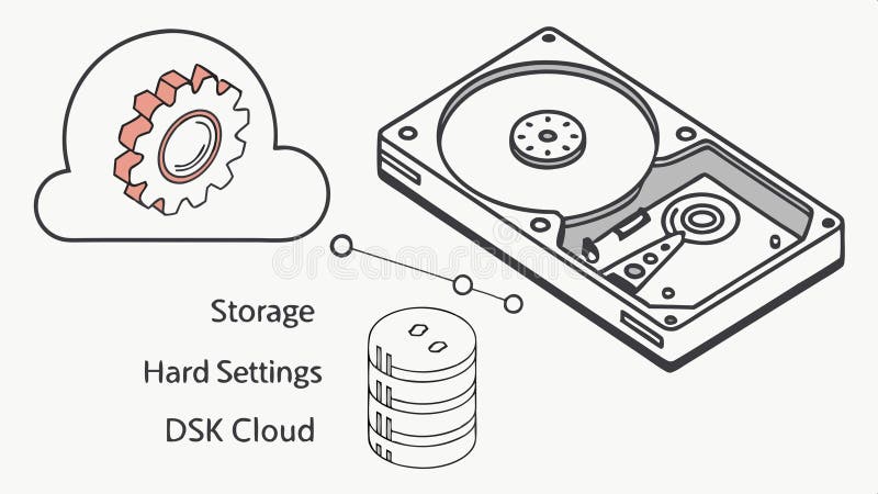 Hard Drive Storage Icon, Data and Memory Symbol Vector Design ...