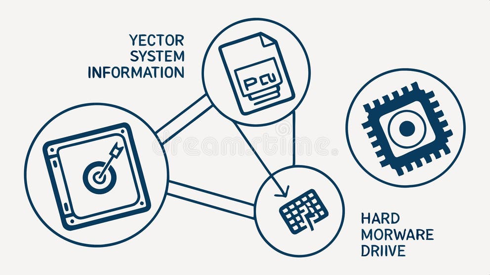Hard Drive System Information, Storage Details Icon Vector Design ...