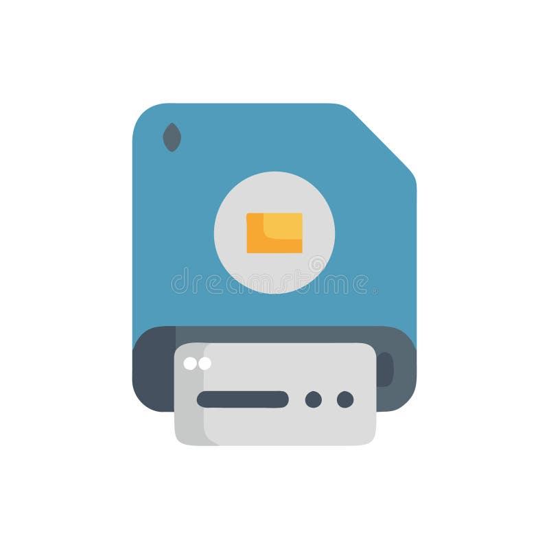 Hard Drive Technology Icon stock image. Illustration of business ...