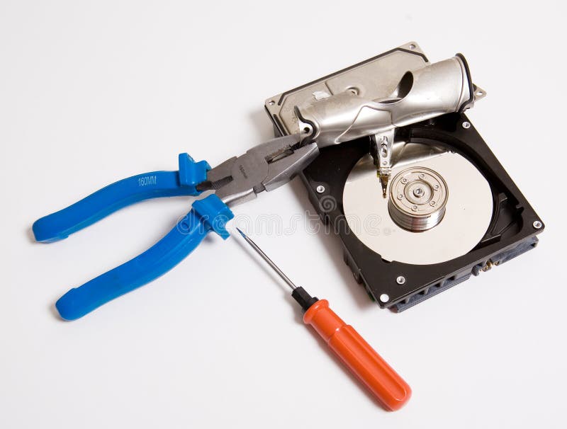 Hard drive and tools stock photo. Image of memory, manual - 800986