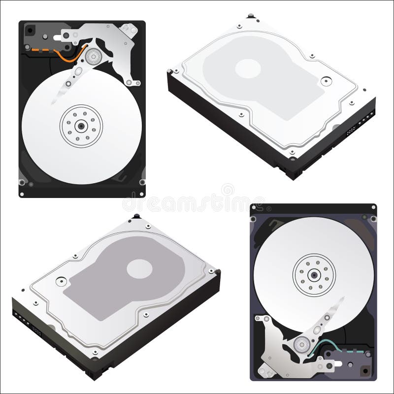 Hard drives stock vector. Illustration of drive, system - 54349115