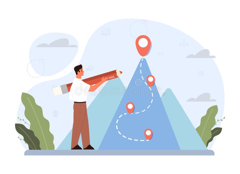 Hard or Easy Path Choice Concept. Success or Failure Stock Vector ...