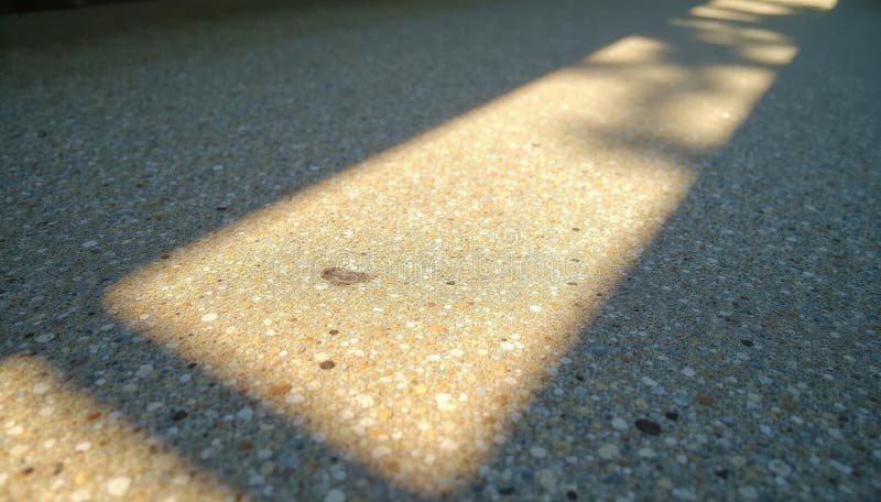 Hard Edged, Defined Shadow from Direct Sunlight on a Textured Surface ...