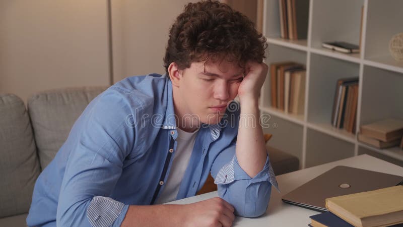 Hard Education Desperate Woman Distance Study Stock Video - Video of ...