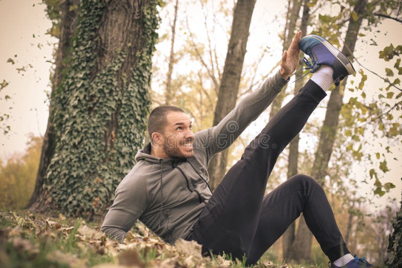 Hard exercise for legs. stock photo. Image of exercising - 119961328