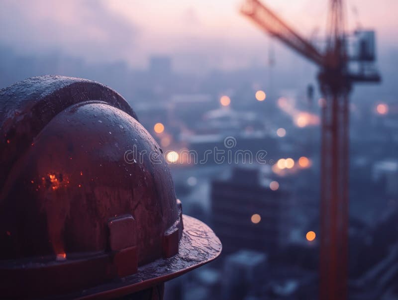 Hard Hat Building Top stock illustration. Illustration of structure ...