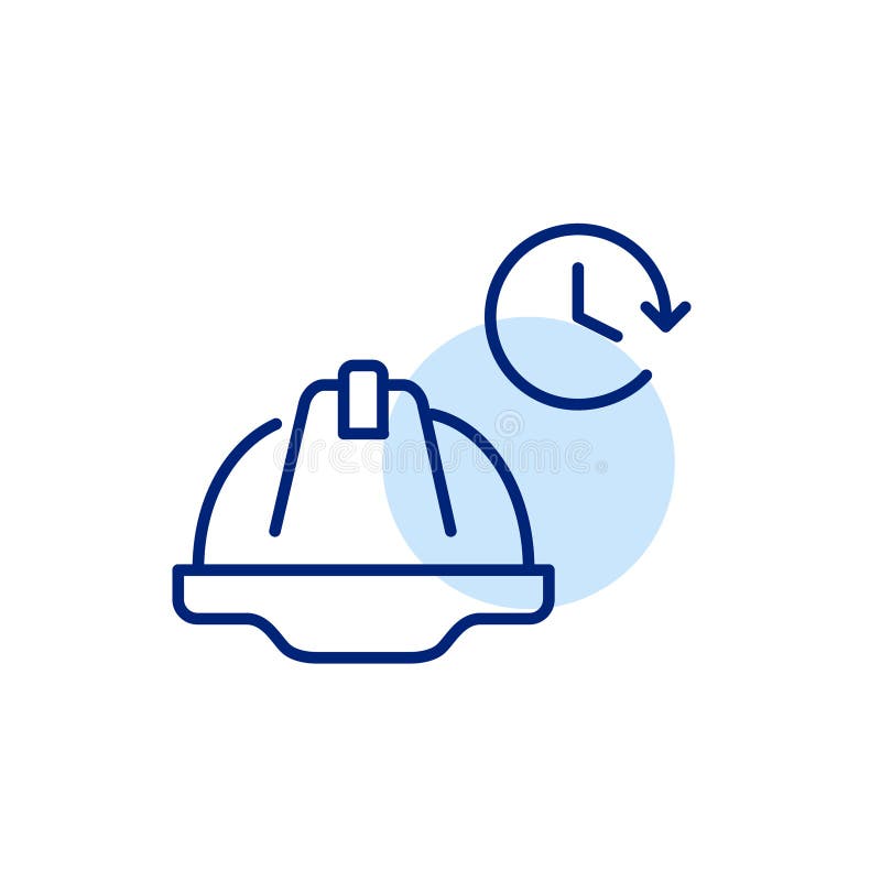 Hard Hat and Clock. Web Development Timeline and Schedule. Planned ...