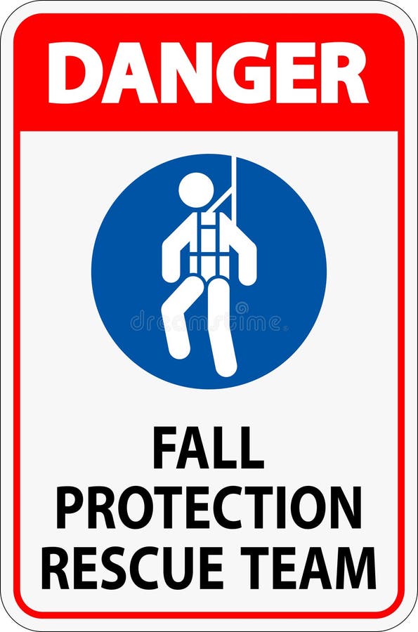 Hard Hat Decals, Danger Fall Protection Rescue Team Stock Vector ...