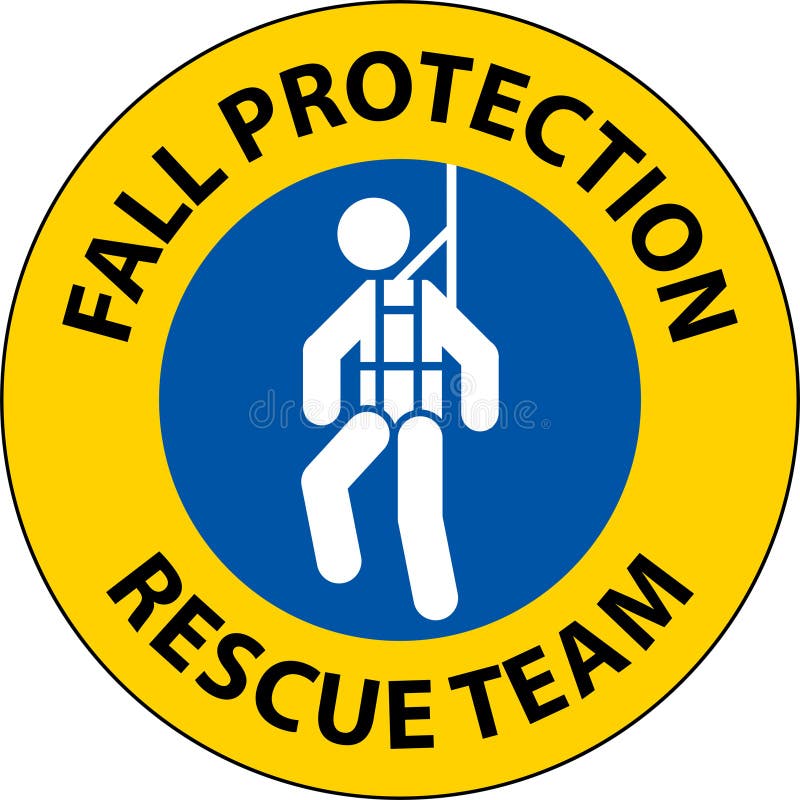 Hard Hat Decals, Danger Fall Protection Rescue Team Stock Vector ...