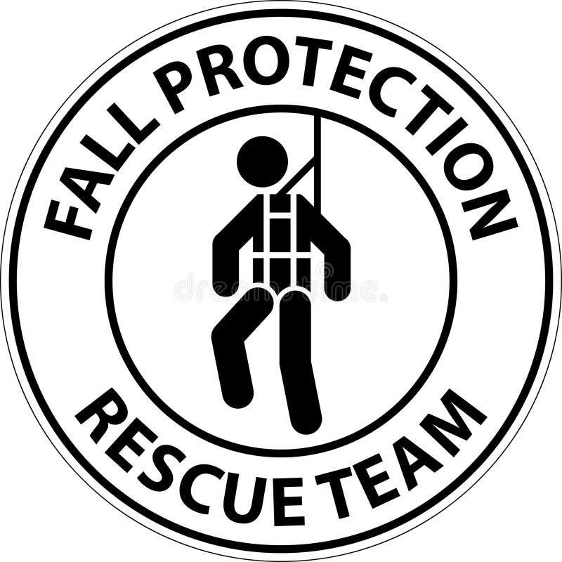 Hard Hat Decals, Danger Fall Protection Rescue Team Stock Vector ...