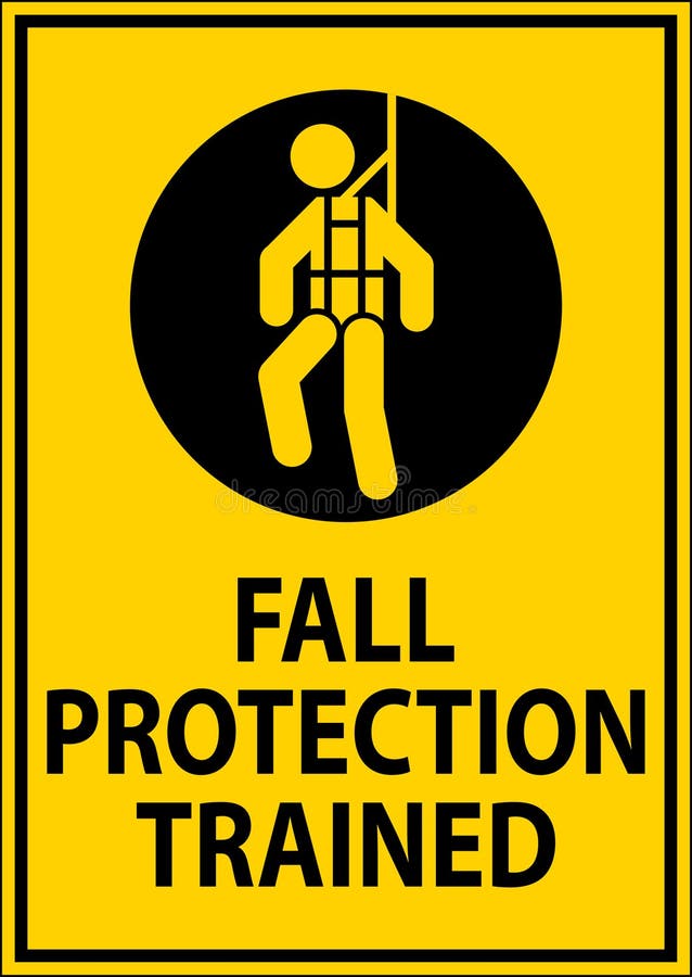 Hard Hat Decals, Fall Protection Trained Stock Vector - Illustration of ...