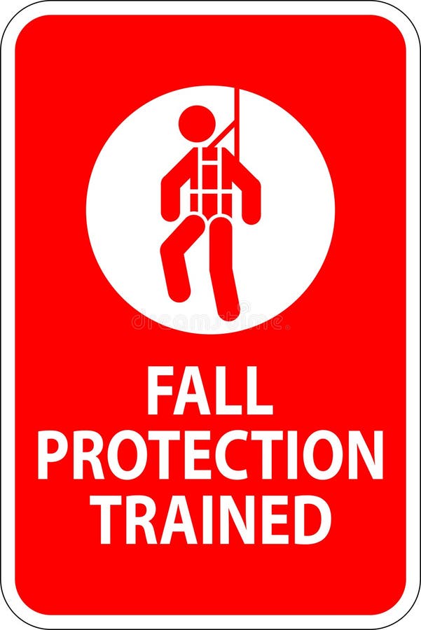Hard Hat Decals, Fall Protection Trained Stock Vector - Illustration of ...