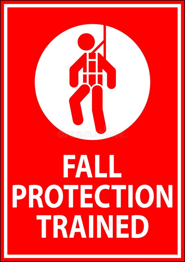 Hard Hat Decals, Fall Protection Trained Stock Vector - Illustration of ...