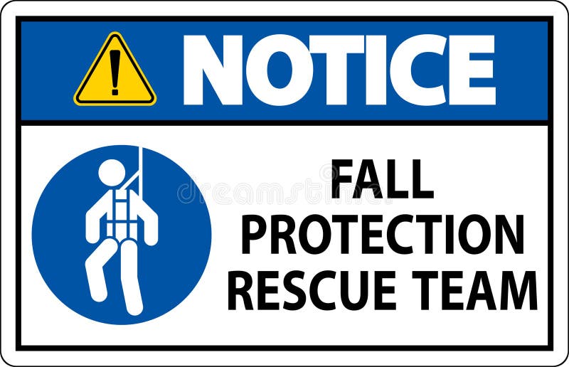 Notice Fall Hazard Symbol Sign, Vector Illustration, Isolate on White ...