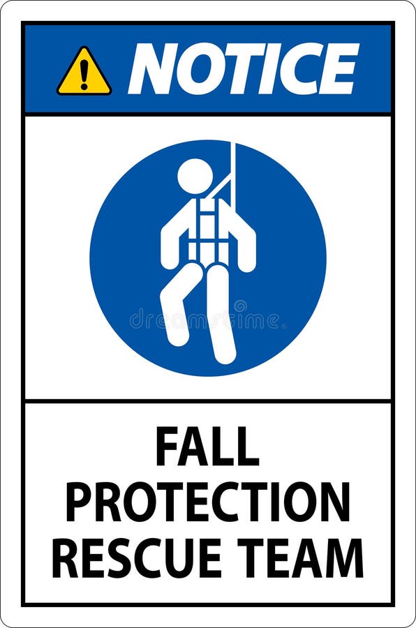 Hard Hat Decals, Notice Fall Protection Rescue Team Stock Vector ...