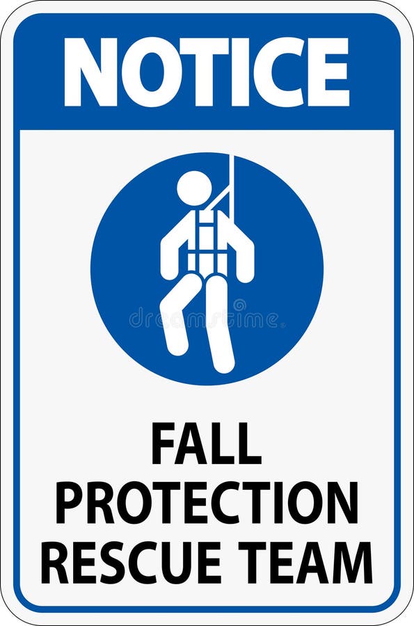 Hard Hat Decals, Notice Fall Protection Rescue Team Stock Vector ...