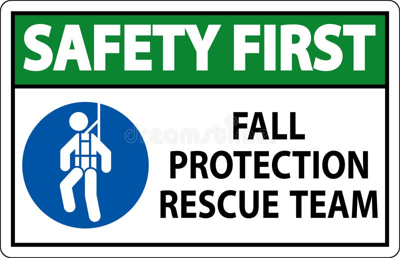 Hard Hat Decals, Safety First Fall Protection Rescue Team Stock Vector ...