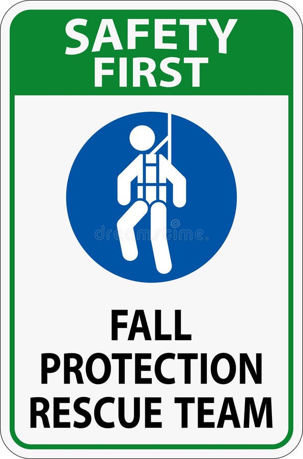 Hard Hat Decals, Safety First Fall Protection Rescue Team Stock Vector ...