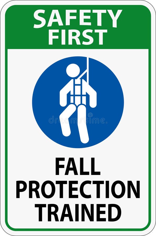 Hard Hat Decals, Safety First Fall Protection Trained Stock Vector ...