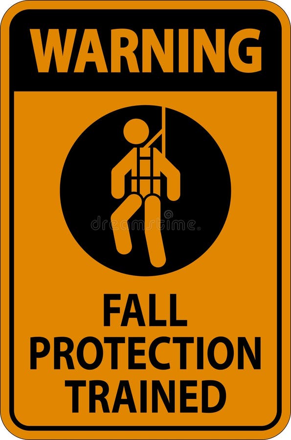 Hard Hat Decals, Warning Fall Protection Trained Stock Vector ...