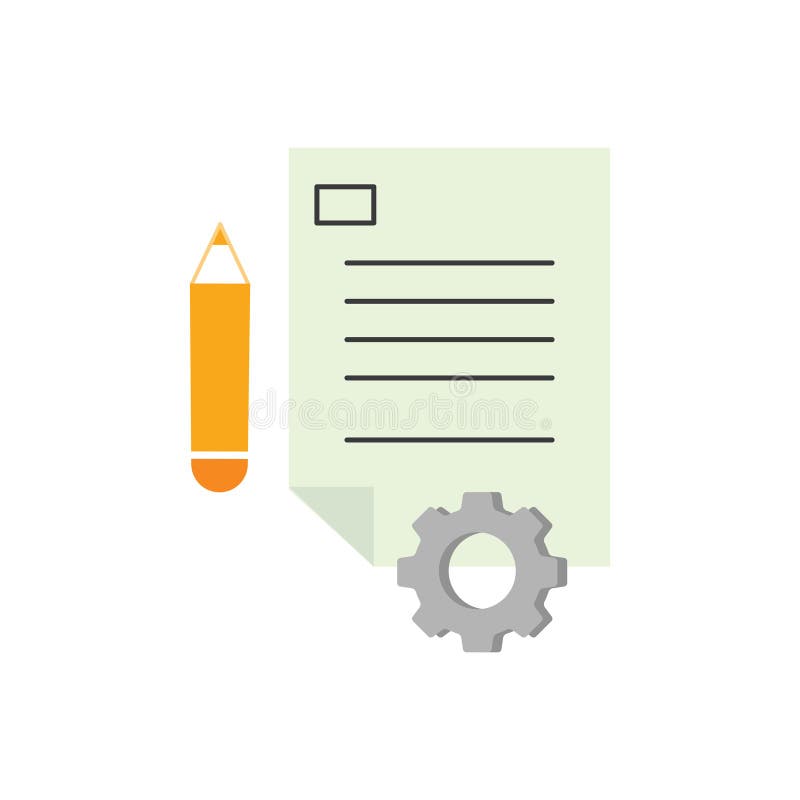 Hard Hat, Document Project Planning Icon Stock Vector - Illustration of ...