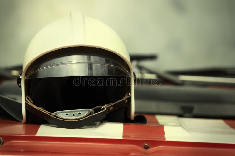 Hard Hat on the Fire-engine Stock Image - Image of bonnet, voluntary ...