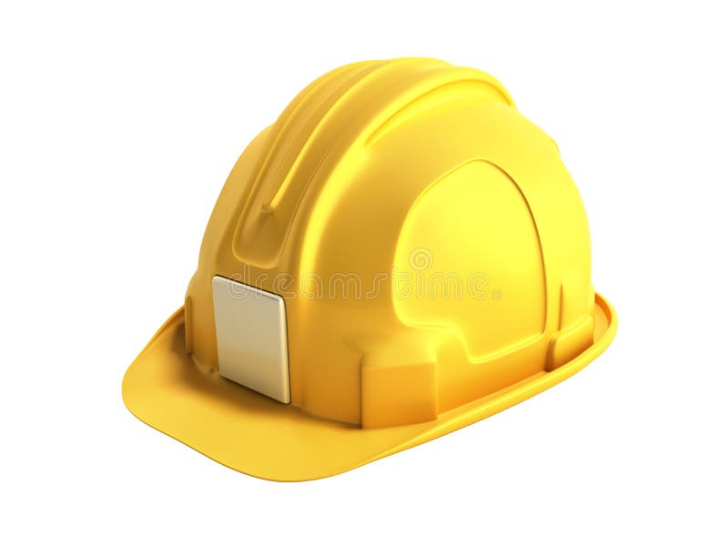 Hard Hat Helmet Construction Tools 3d Render on White No Shadow Stock ...