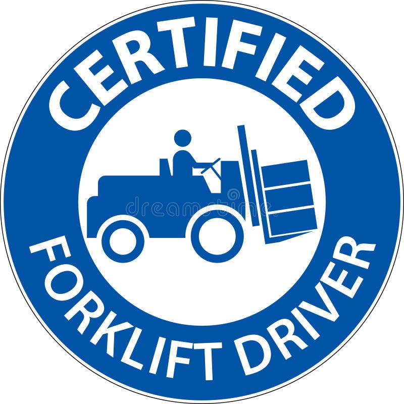 Hard Hat Labels, Caution Certified Forklift Driver Stock Vector ...